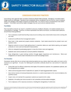 MSI SD Bulletin Concession Stand Best Practices Mar 2025 – MEL Safety ...