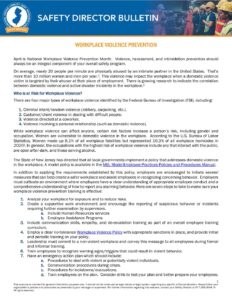 Msi Sd Bulletin Workplace Violence Prevention April 2025 Mel Safety