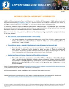 MSI LE Bulletin National Police Week Officer Safety Resources May 2025 ...